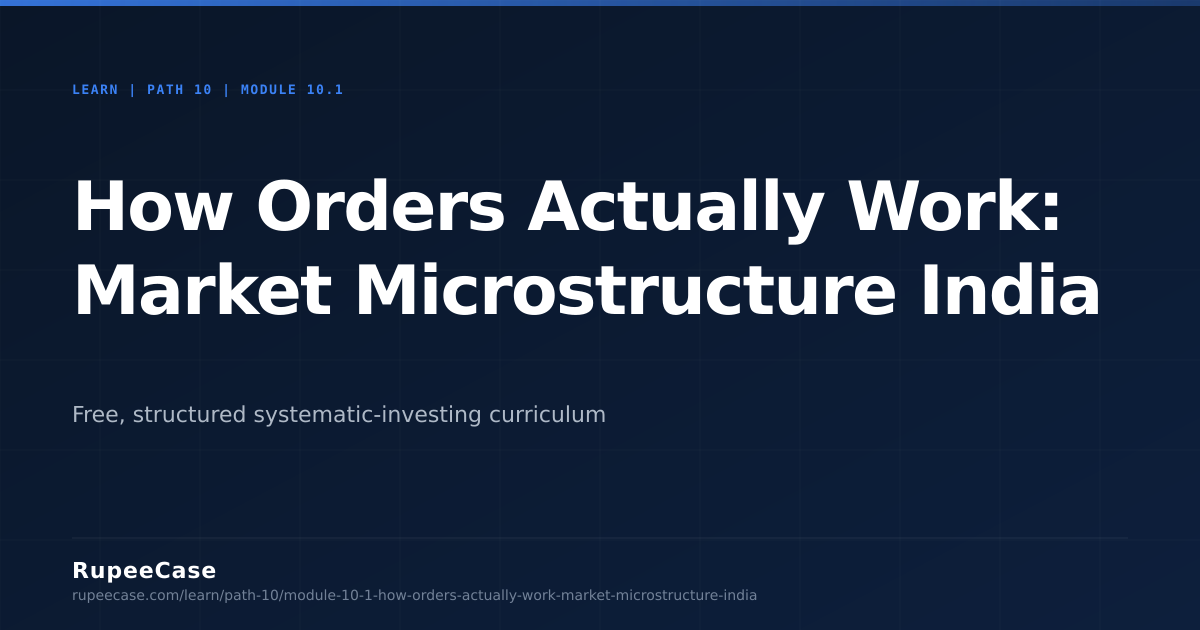 Market Microstructure India | RupeeCase Learn